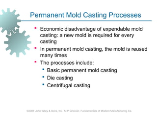 permanent mold casting-metal casting process.ppt
