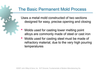 permanent mold casting-metal casting process.ppt