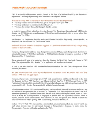 Permanent account number | PDF