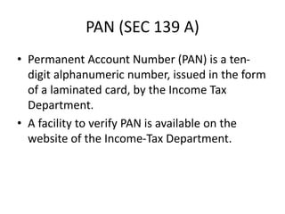 Permanent account number | PPTX | Credit Cards | Personal Debt