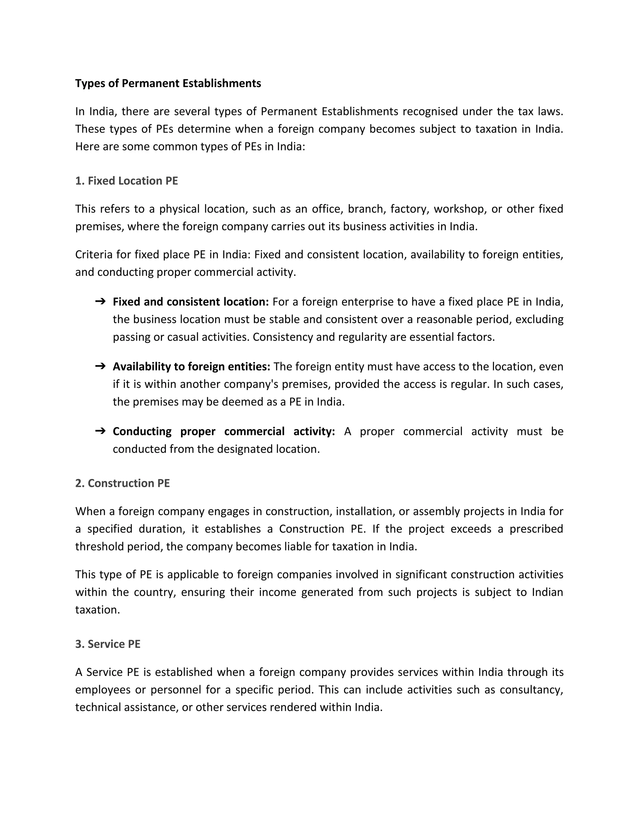 Permanent Establishment in International Taxation | PDF