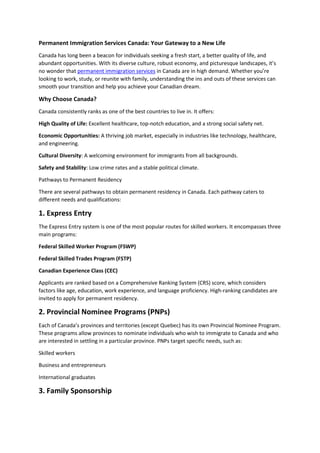 Permanent Immigration Services Canada Your Gateway to a New Life.pdf