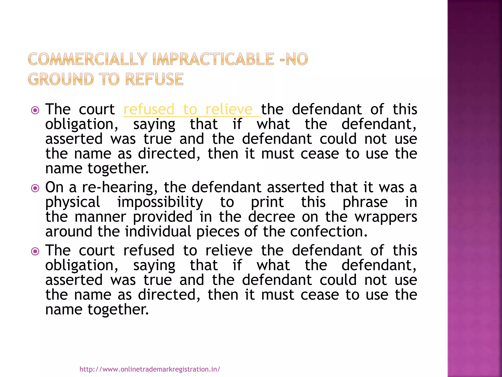 Permanent injunction of trademark | PPTX