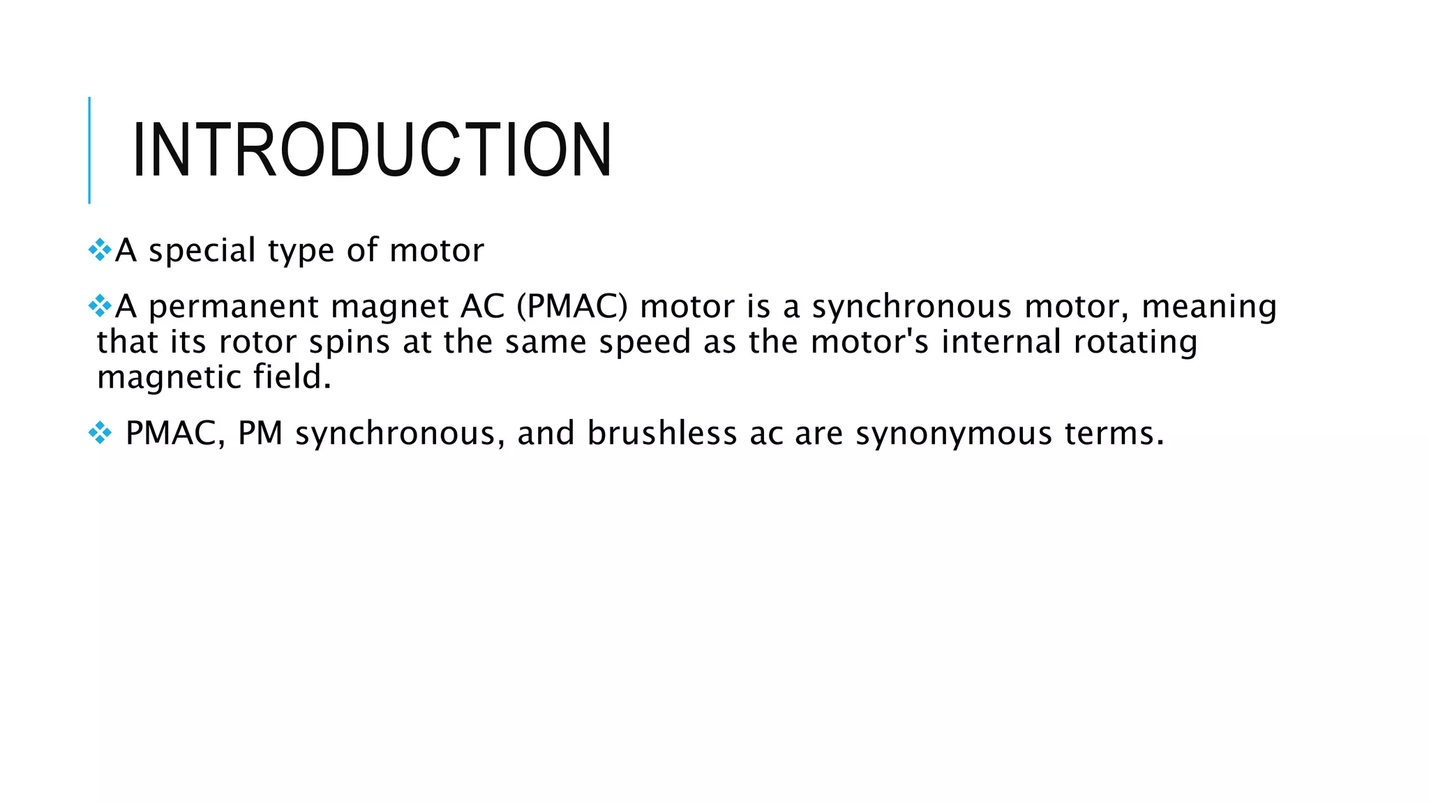 Permanent Magnet Motors | PPTX