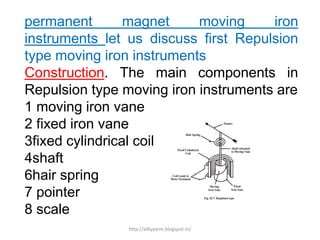 Permanent magnet moving iron type instruments | PPTX
