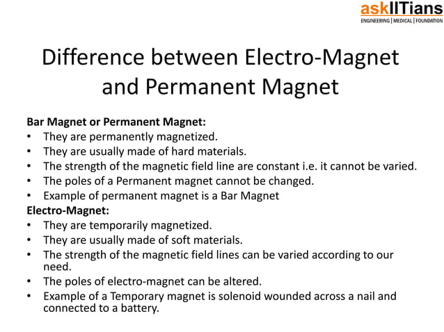 Permanent Magnets and Electromagnets | Physics
