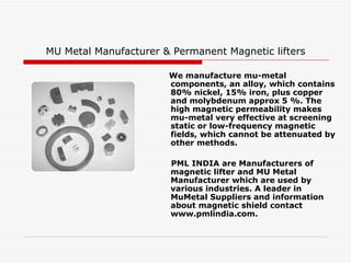 Permanent Magnets Limited | PPT | Science