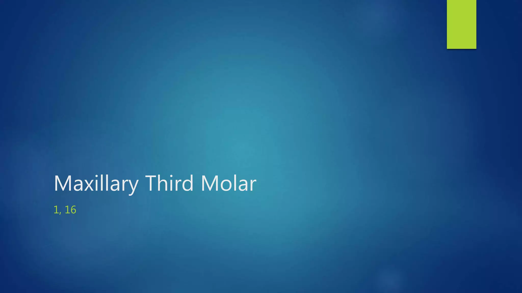 Permanent posterior teeth maxillary first, second and third molars | PPTX