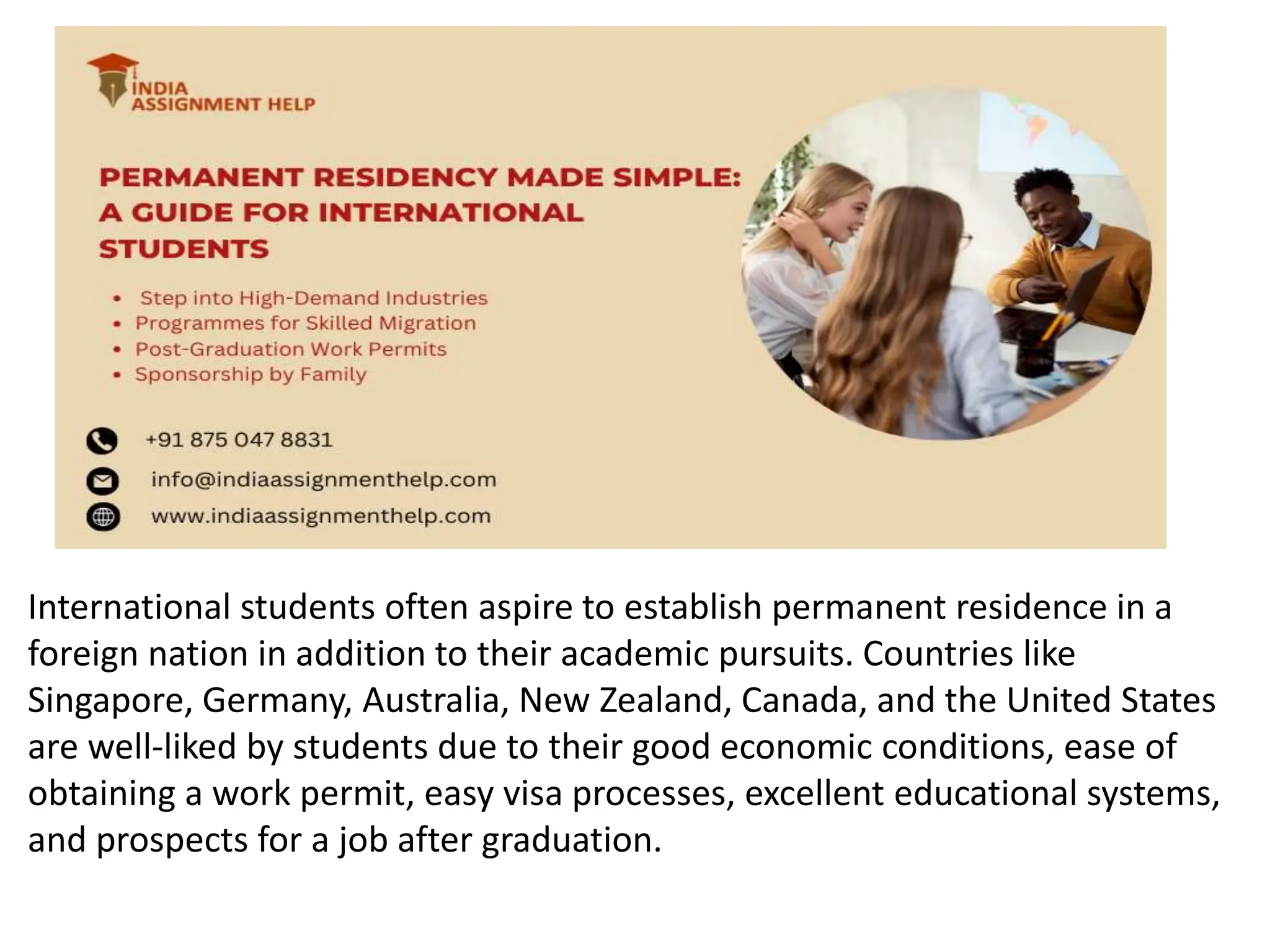 Permanent Residency Made Assignment Help | PPT