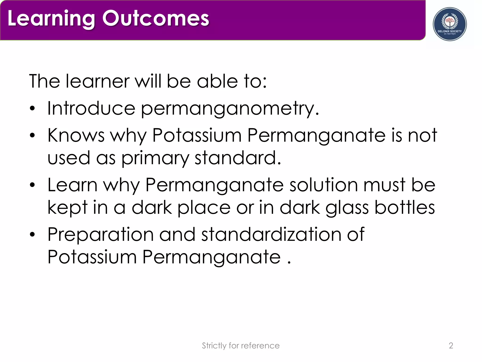 Permanganate titration by krishna baokar | PDF