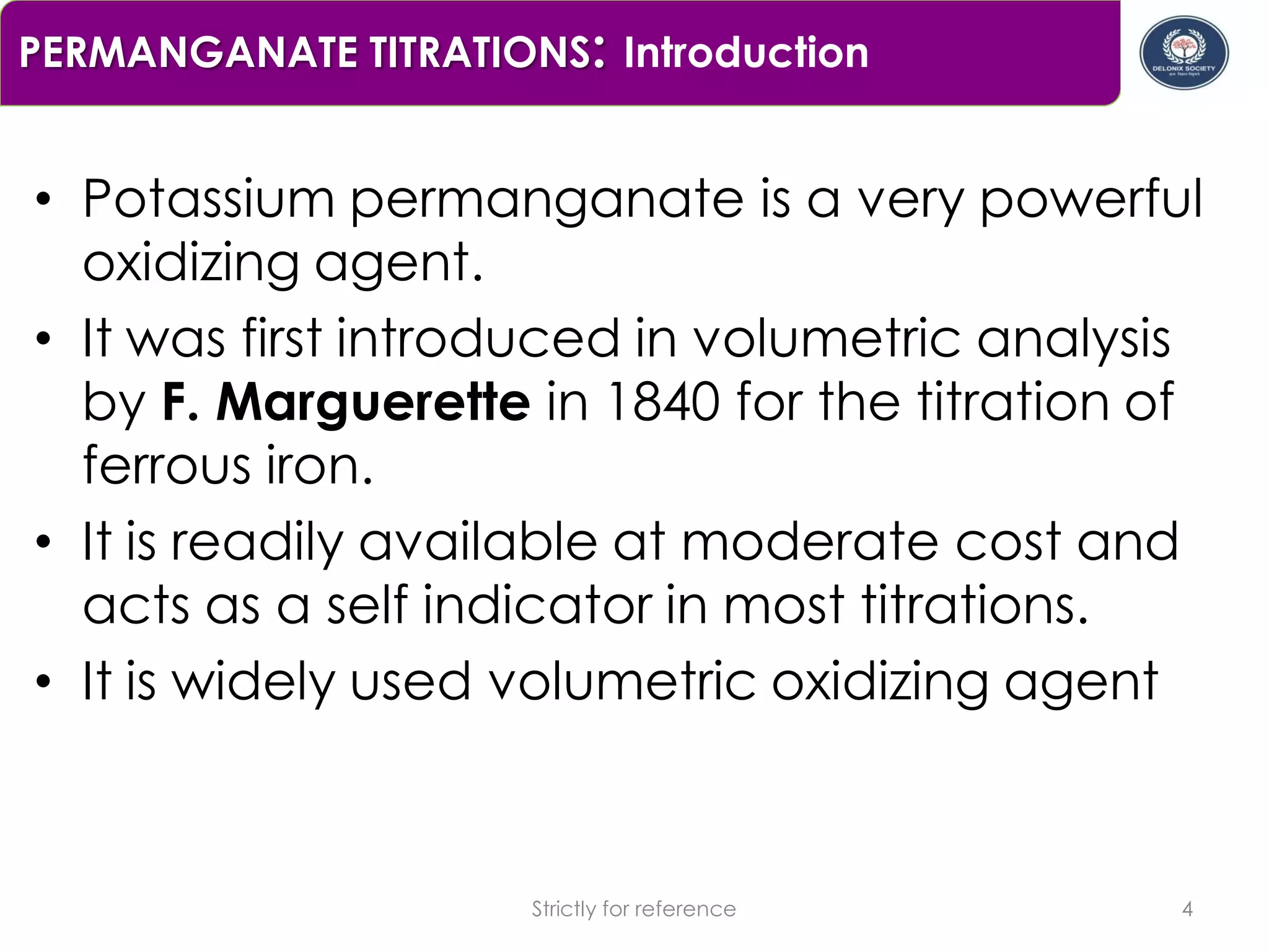 Permanganate titration by krishna baokar | PDF