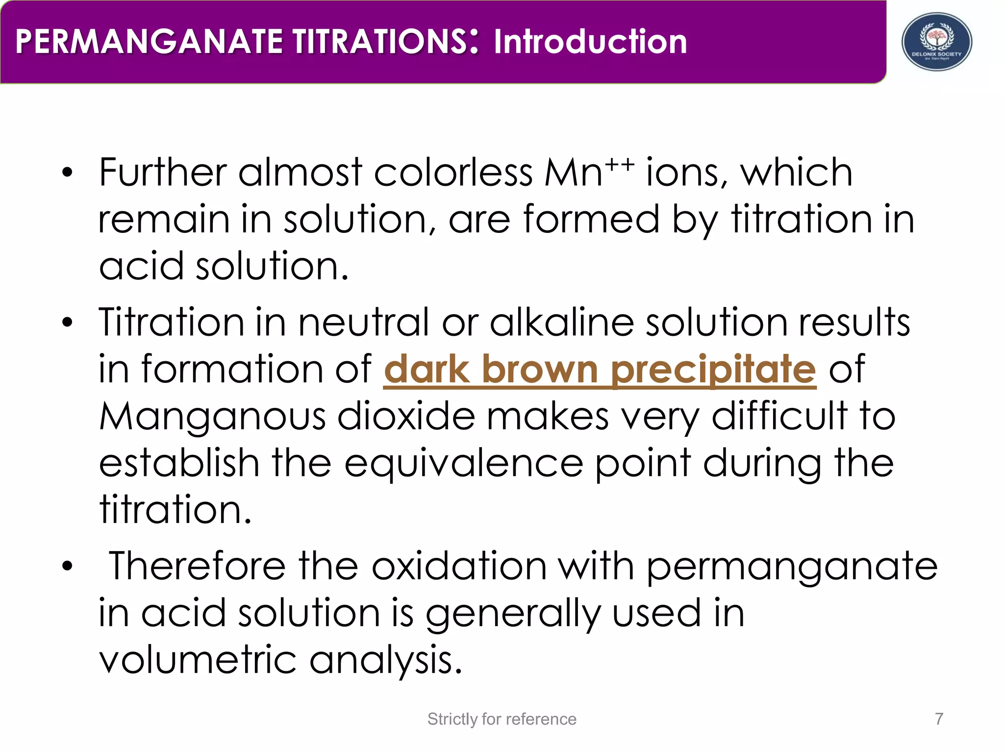 Permanganate titration by krishna baokar | PDF