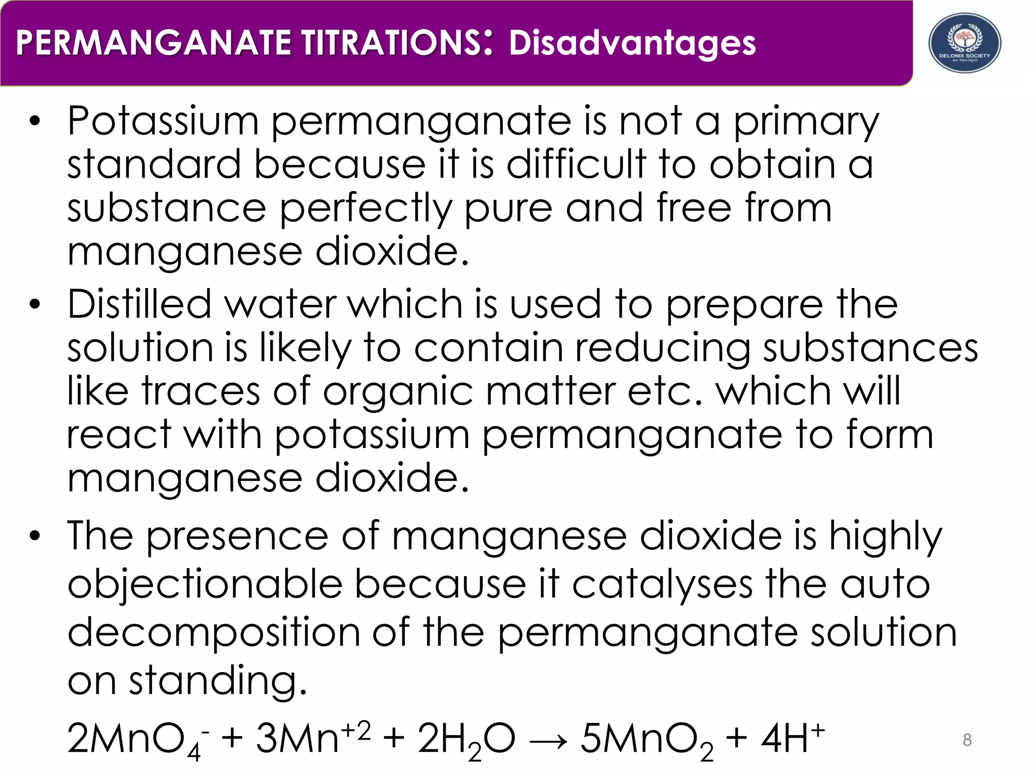 Permanganate titration by krishna baokar | PDF