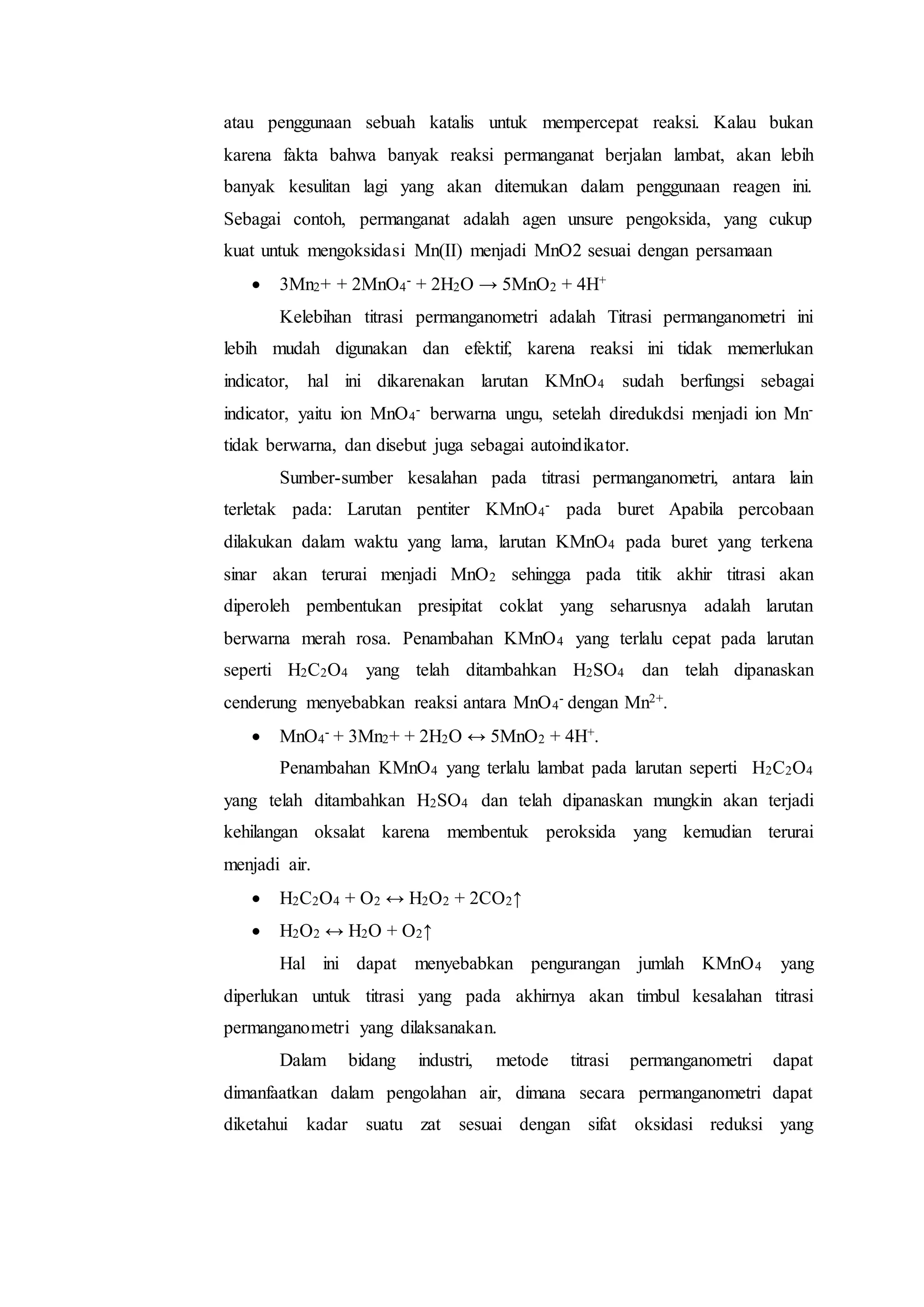 Laporan Praktikum Permanganometri | DOCX