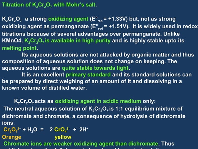 Permanganometry, iodometry in analytical technique, P K MANI | PPT