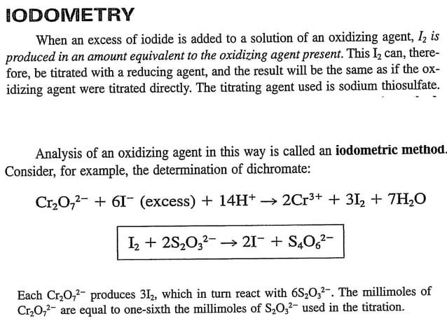 Permanganometry, iodometry in analytical technique, P K MANI | PPT