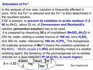 Permanganometry, iodometry in analytical technique, P K MANI | PPT