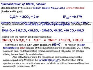 Permanganometry, iodometry in analytical technique, P K MANI | PPT