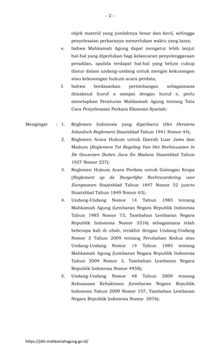 Peraturan Mahkamah Agung Nomor 14 Tahun 2016 Pdf
