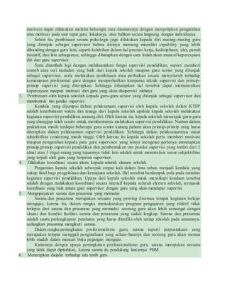 Permasalahan pelaksanaan supervisi pendidikan dan alternatif ...