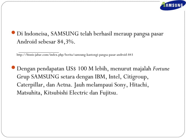 Permasalahan Perusahaan Samsung | PPT
