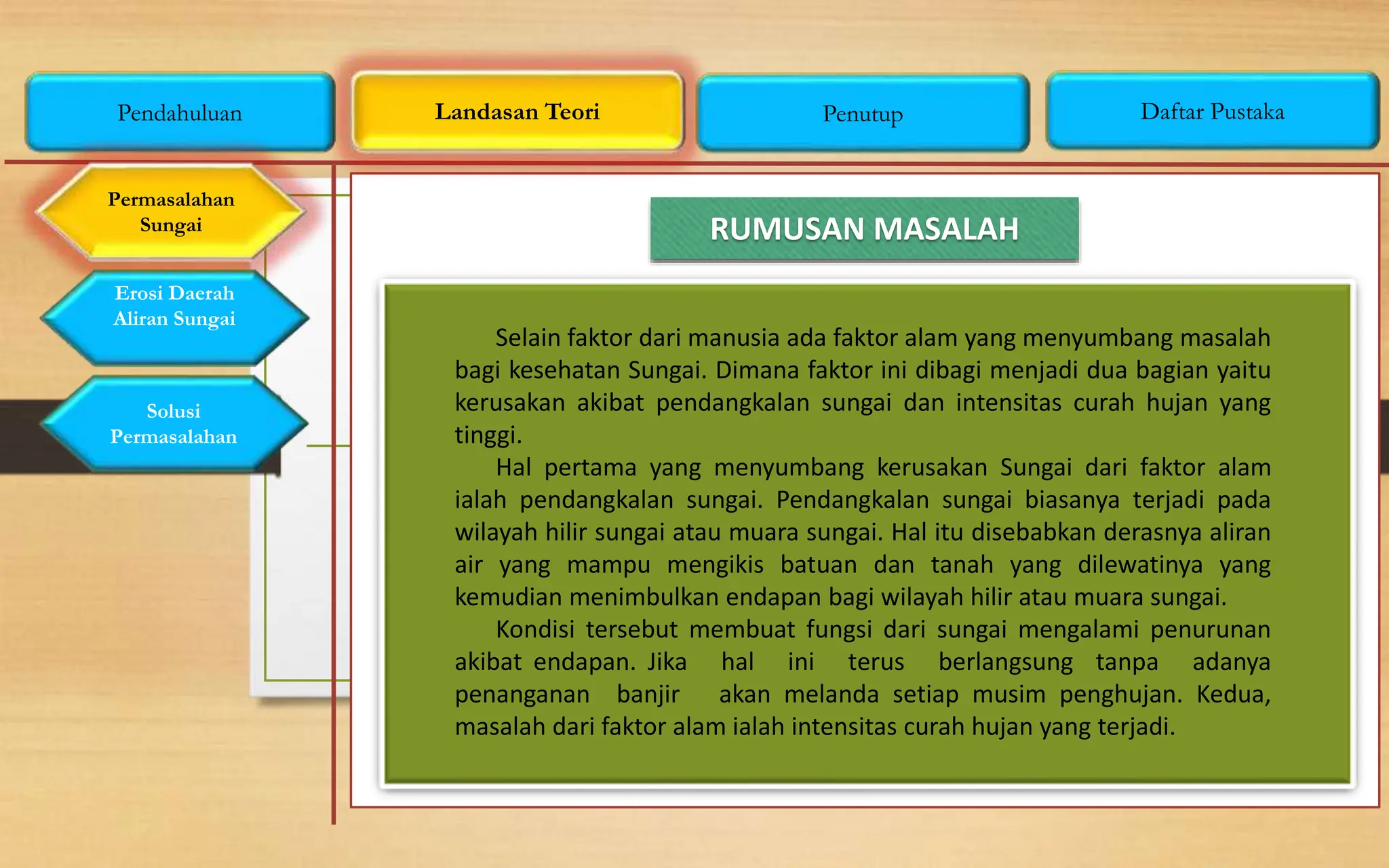 Permasalahan , dampak dan solusi dari kerusakan sungai | PPTX