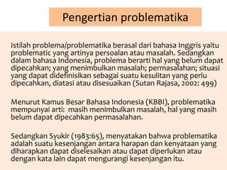 Permasalahan yang dihadapi oleh guru | PPTX