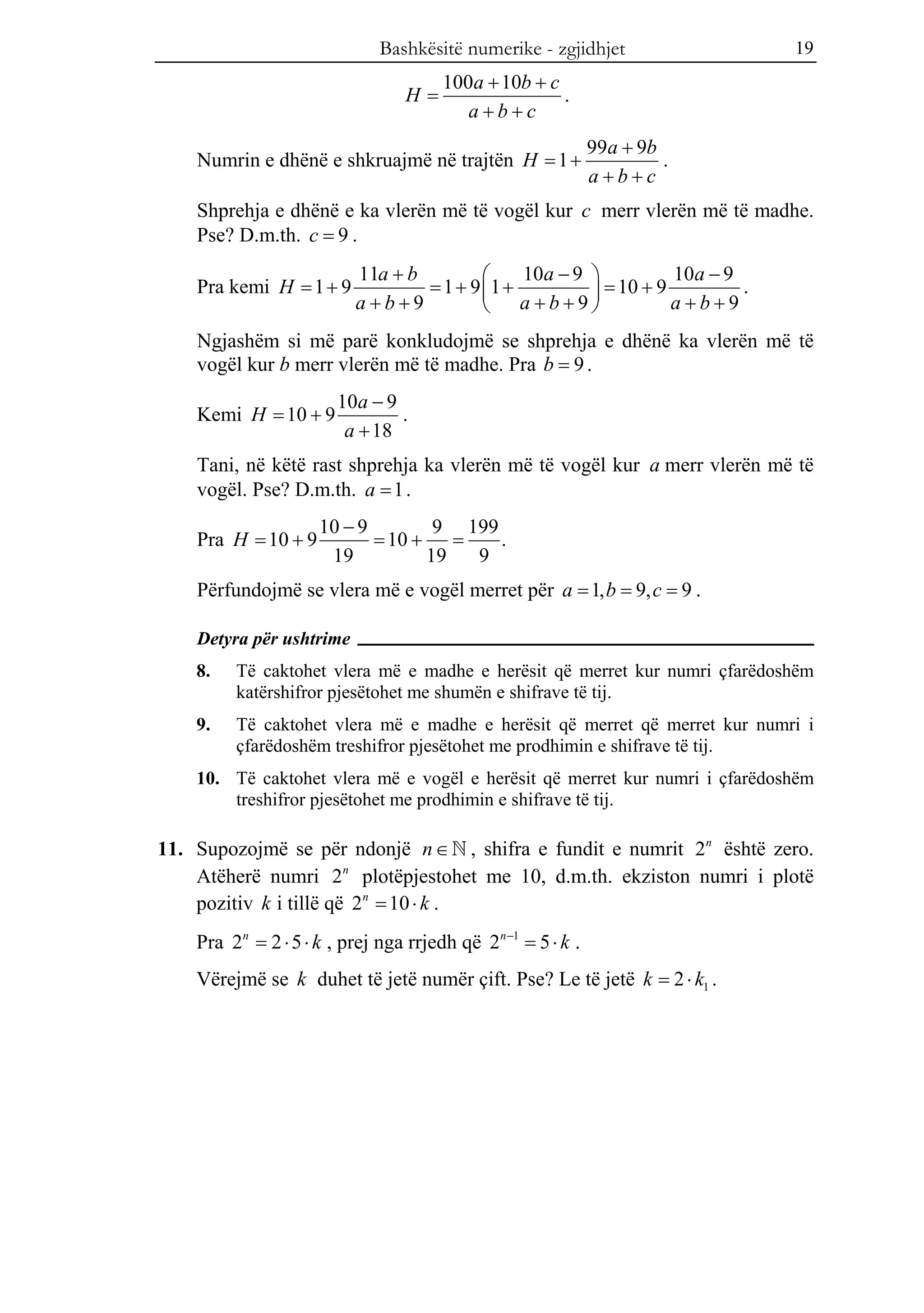 Permbledhje ushtrimesh e problema klasa9 | PDF