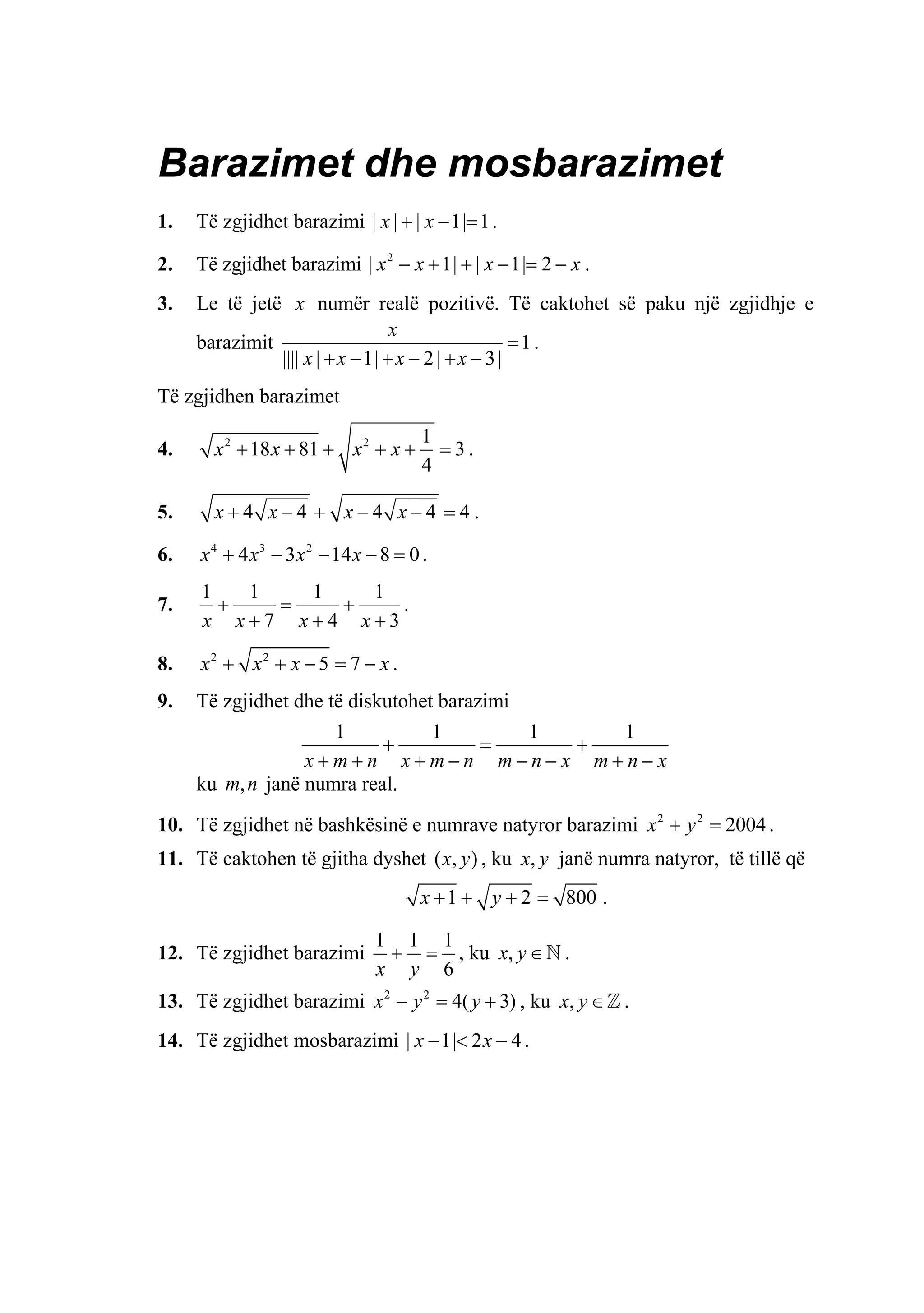 Permbledhje ushtrimesh e problema klasa9 | PDF
