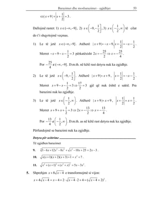Permbledhje ushtrimesh e problema klasa9 | PDF