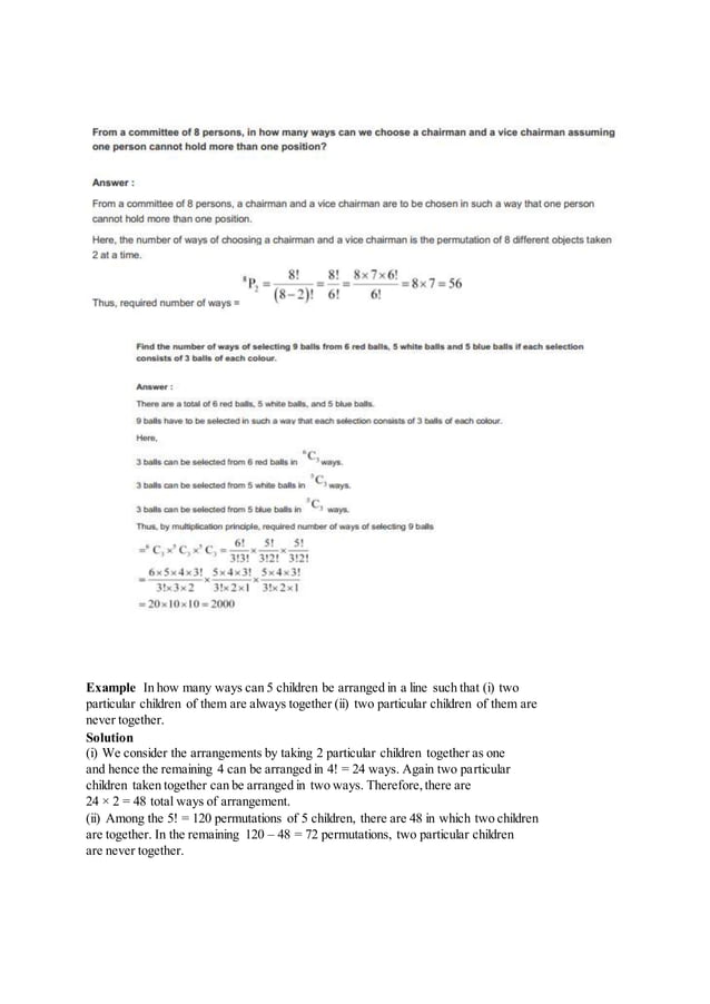 Permutation Combination Docx Programming Languages Computing