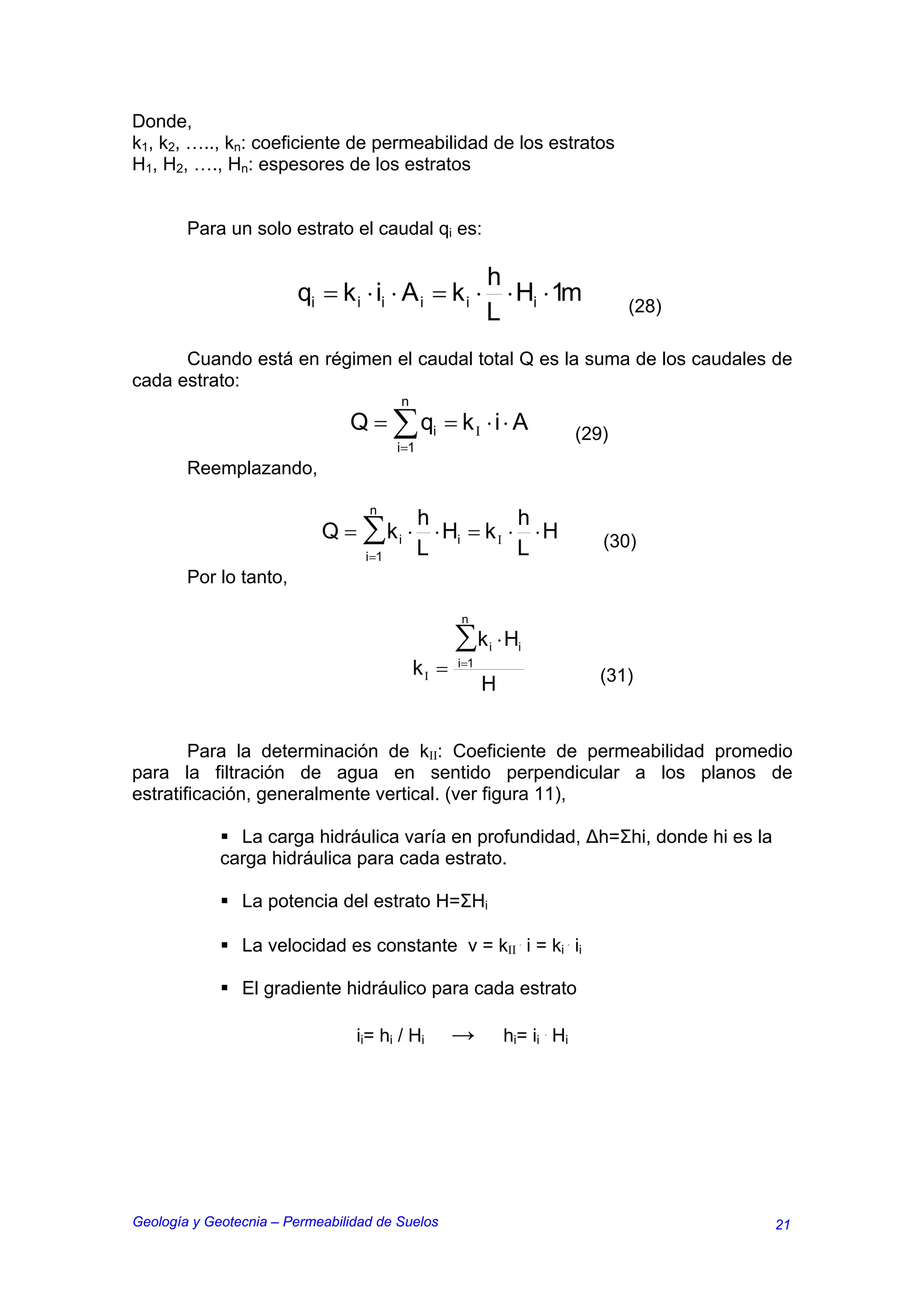 Permeabilidad en suelos carga constante y carga variable | PDF