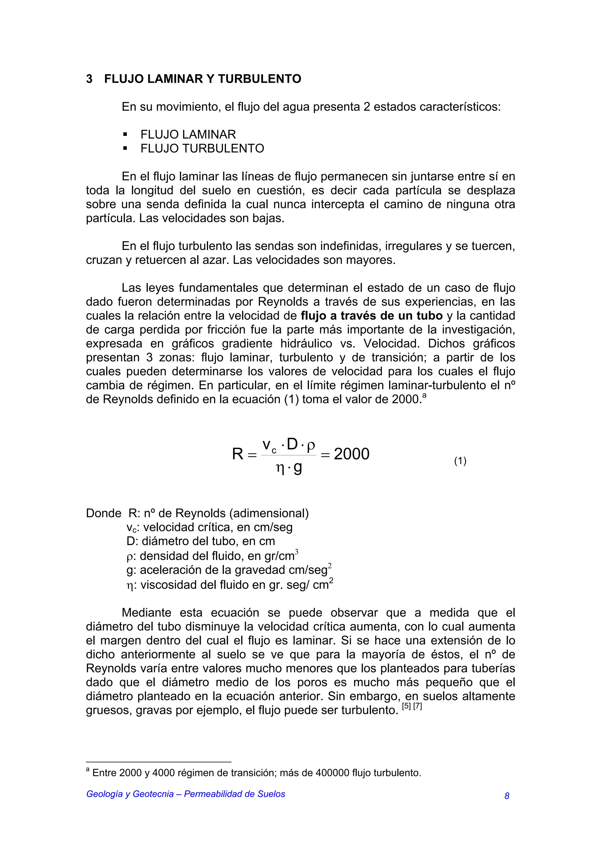 Permeabilidad en suelos carga constante y carga variable | PDF