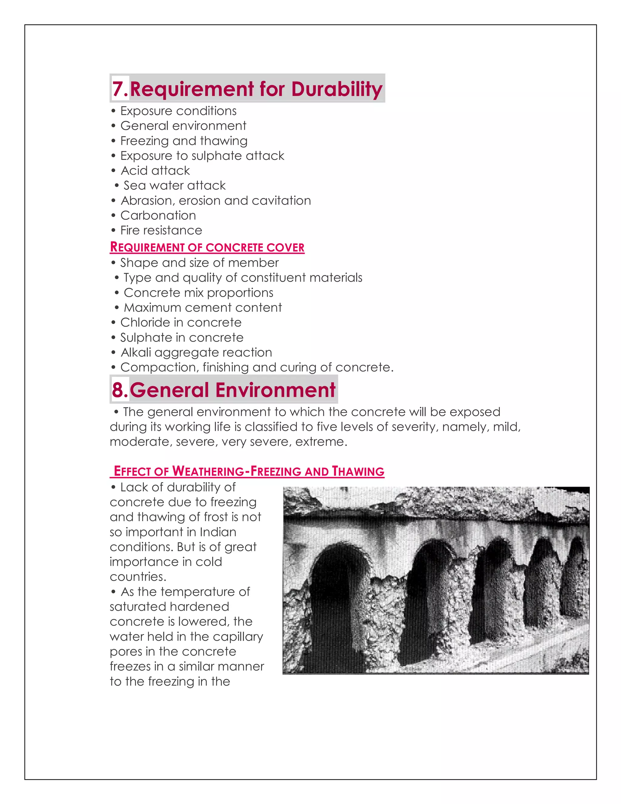 Permeability and durability of concrete | PDF