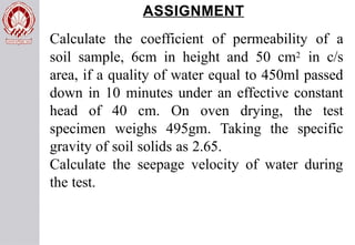 Permeability of a soil geotechnical engineering-1 | PPTX