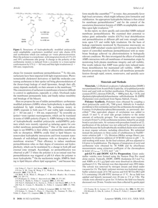 Permeabilization of lipid membranes and cells by a | PDF | Biotech and ...