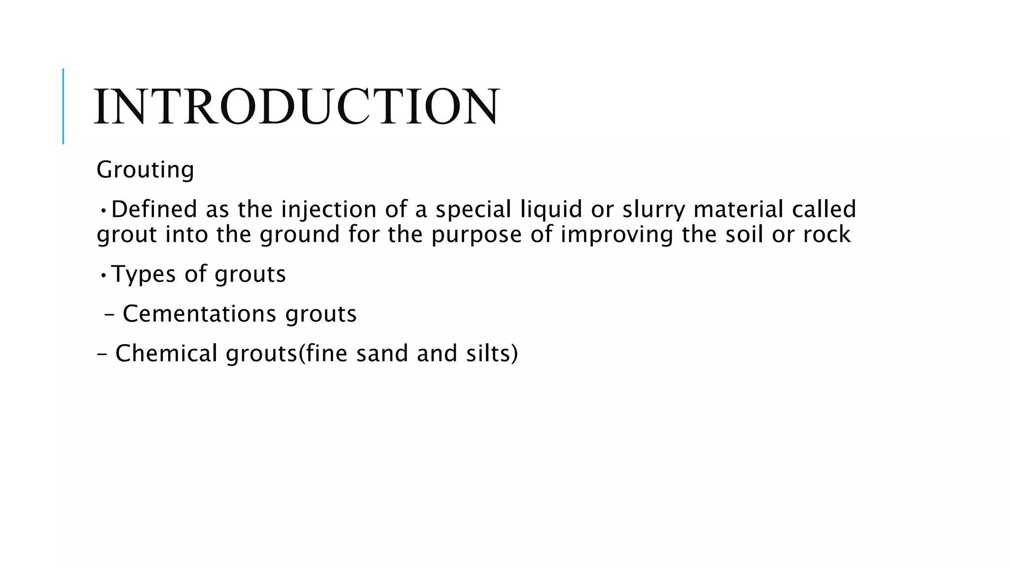 Permeation grouting for remediation of dam cores | PPTX