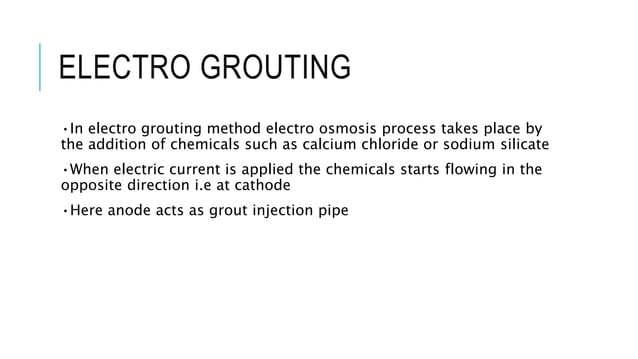 Permeation grouting for remediation of dam cores | PPTX