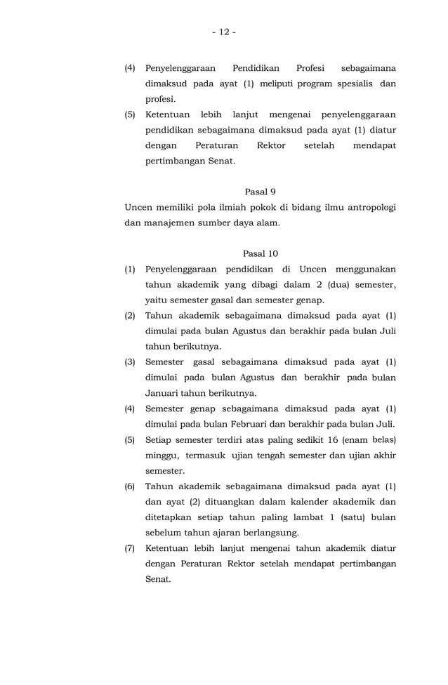 Permen N0 32 Tahun 2017 tentang Statuta Universitas Cenderawasih | PDF