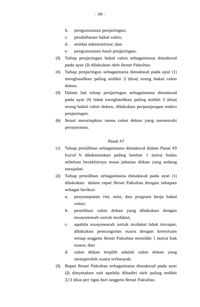 Permen N0 32 Tahun 2017 tentang Statuta Universitas Cenderawasih | PDF