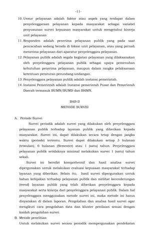 Pedoman survei Kepuasan Masyarakat | PDF