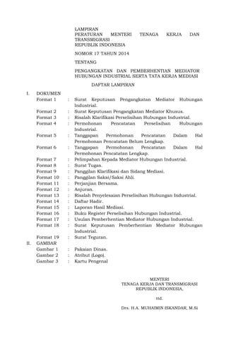 Permen 17 tahun_2014 | PDF