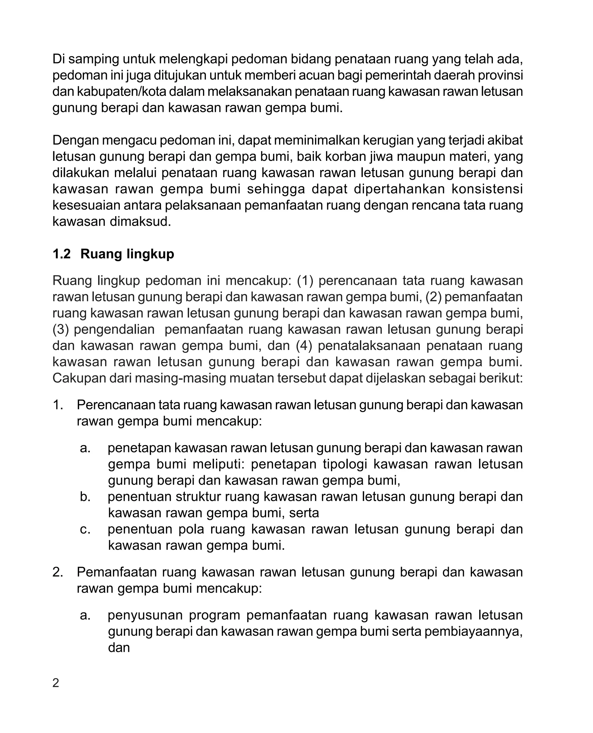 Permen21 th 2007 tt pedoman penatan ruang kawasan rawan letusan gunung ...