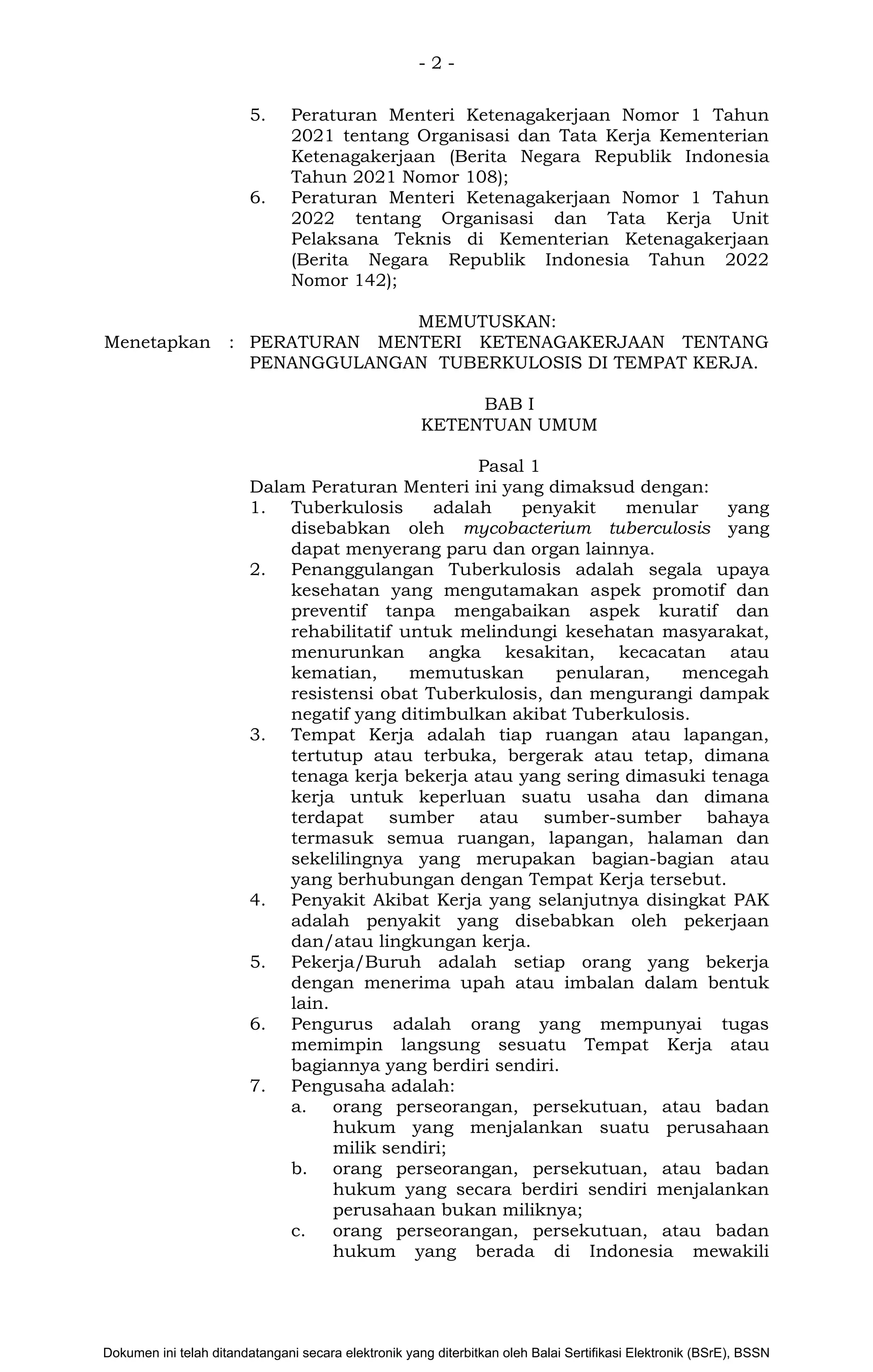 Permenaker no 13 2022 tentang TB di tempat kerja.pdf