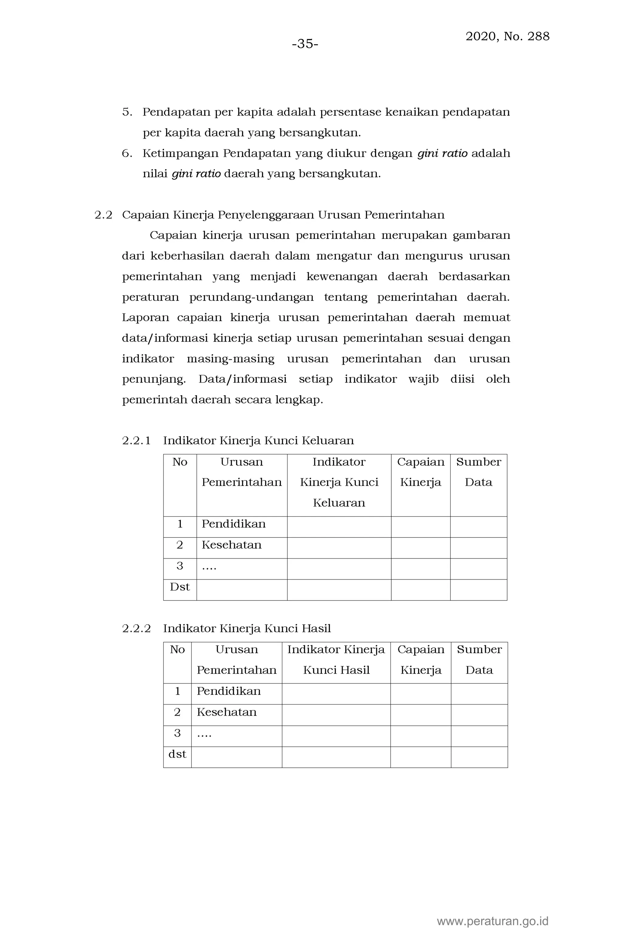 Permendagri 18 Tahun 2020-lppd.pdf tata cara penyusunan LPPD | PDF