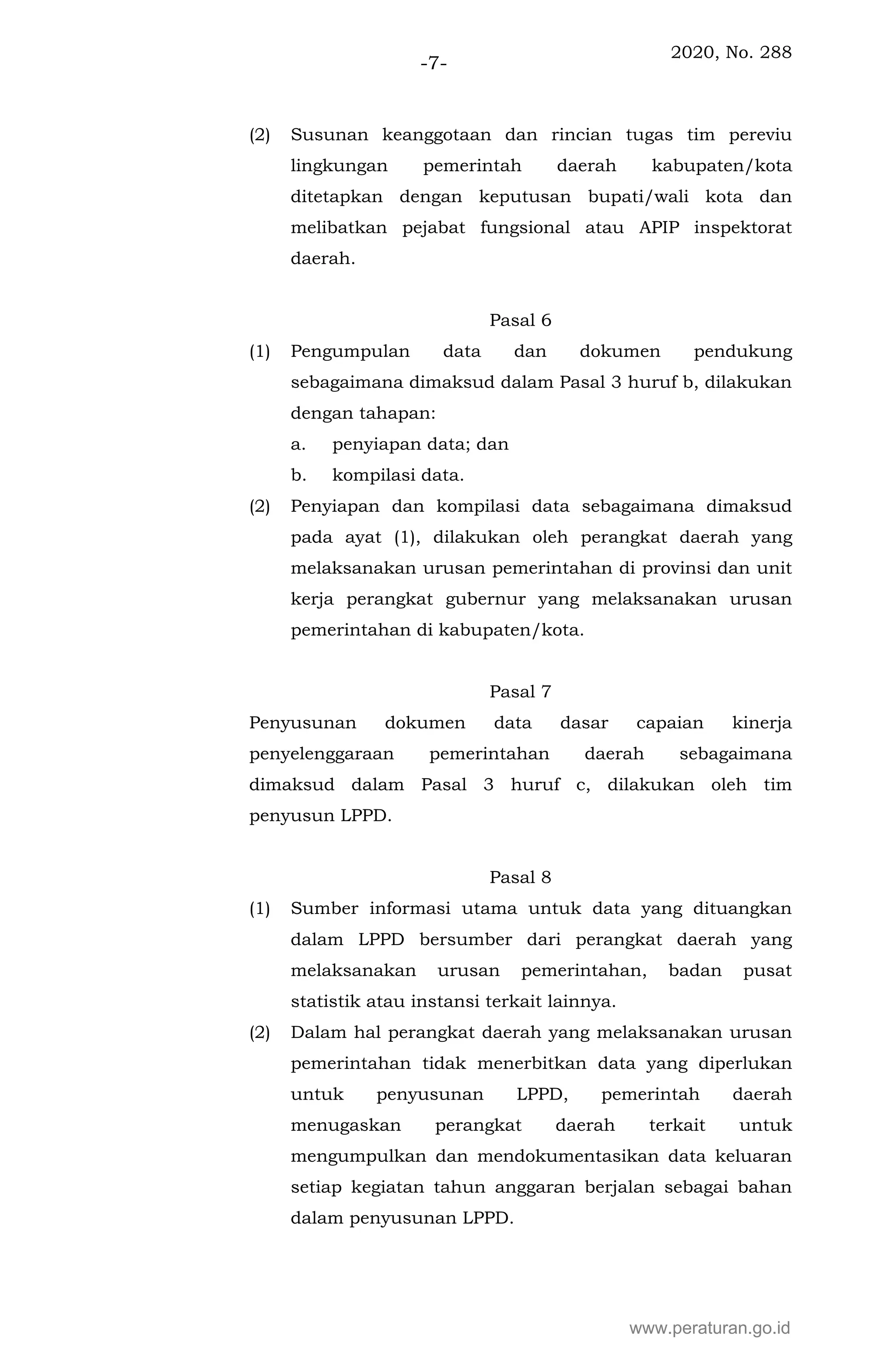 Permendagri 18 Tahun 2020-lppd.pdf tata cara penyusunan LPPD | PDF
