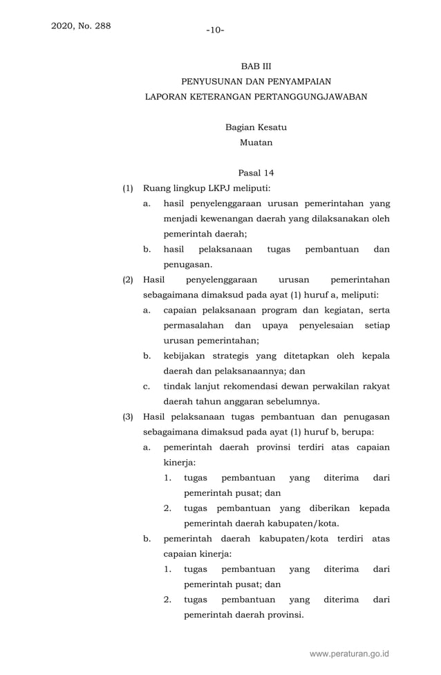 Permendagri 18 Tahun 2020-lppd.pdf tata cara penyusunan LPPD | PDF