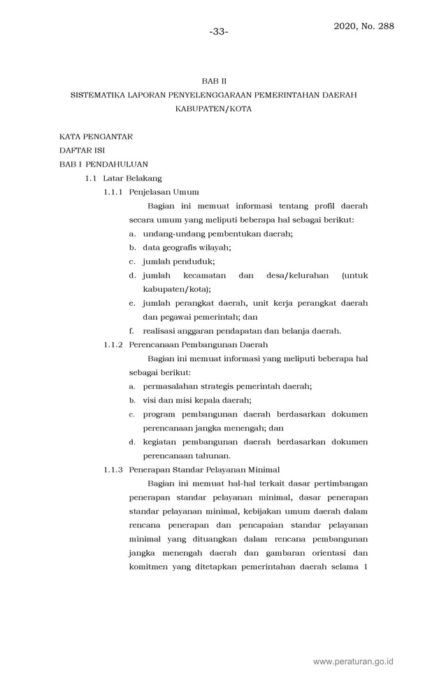 Permendagri 18 Tahun 2020-lppd.pdf tata cara penyusunan LPPD | PDF