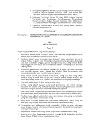 Permendagri50 tahun2009 ttg pedoman koordinasi penataan ruang daerah | PDF