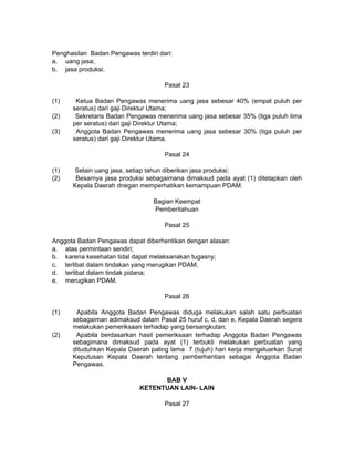 Permendagri No. 7 Tahun 1998 tentang Kepengurusan Perusahaan Daerah Air Minum | PDF